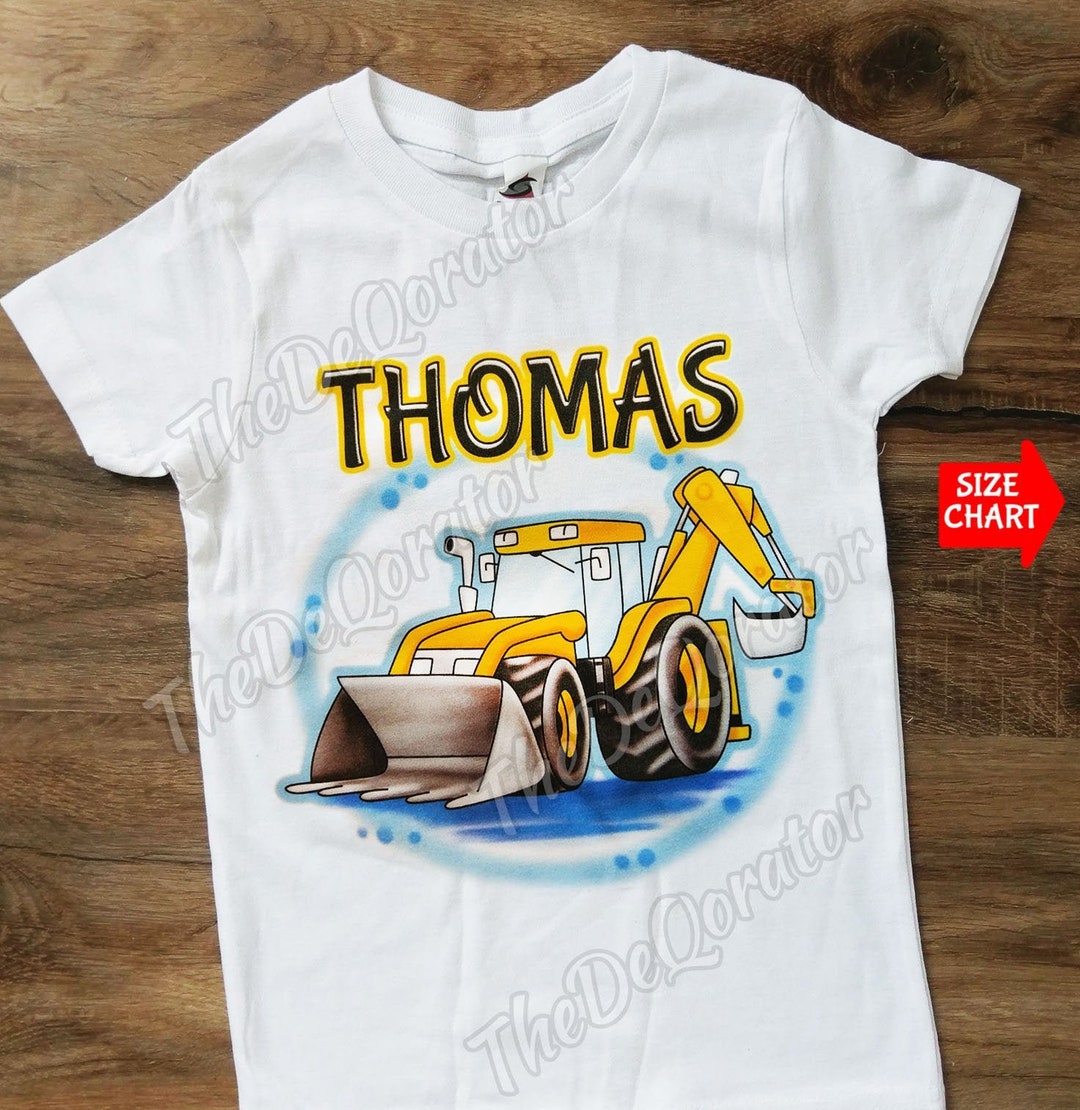 Personalized Backhoe T-shirt, Graphic Tee, Car Construction Truck ...