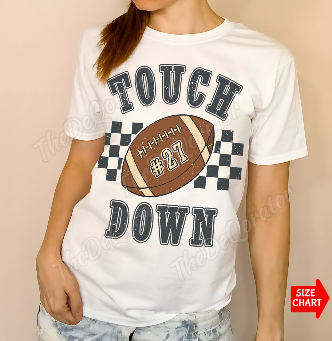 Custom Text Retro Football T-shirt, Football Team Season Shirt, Touch ...