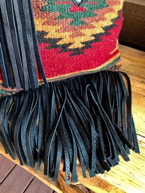 Repurposed ~ Native Woven Wool Rug ~ Bag ~ Purse ~ Leather ~ Tons of ...