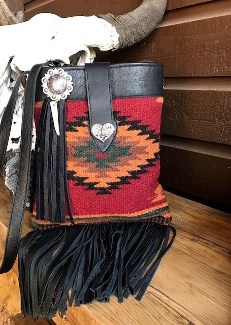 Repurposed ~ Native Woven Wool Rug ~ Bag ~ Purse ~ Leather ~ Tons of ...
