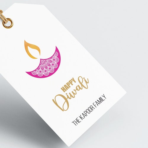 EDITABLE PRINTABLE PERSONALIZED Happy Diwali Gift or Favor Tag - Etsy