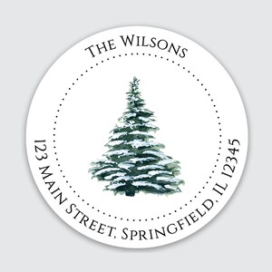 PRINTABLE PERSONALIZED Christmas Return Address Labels, Holiday Return ...