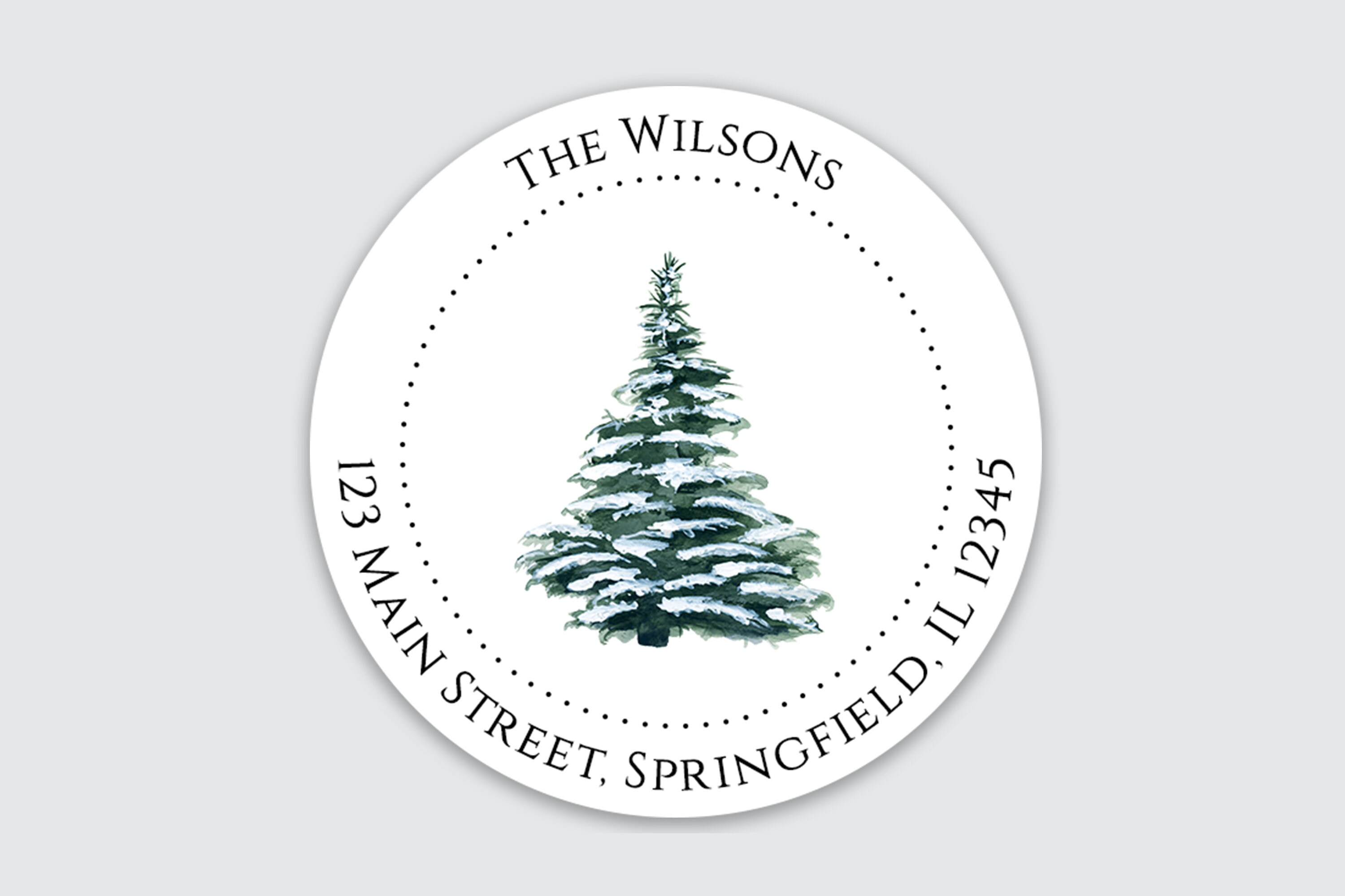 PRINTABLE PERSONALIZED Christmas Return Address Labels, Holiday Return ...