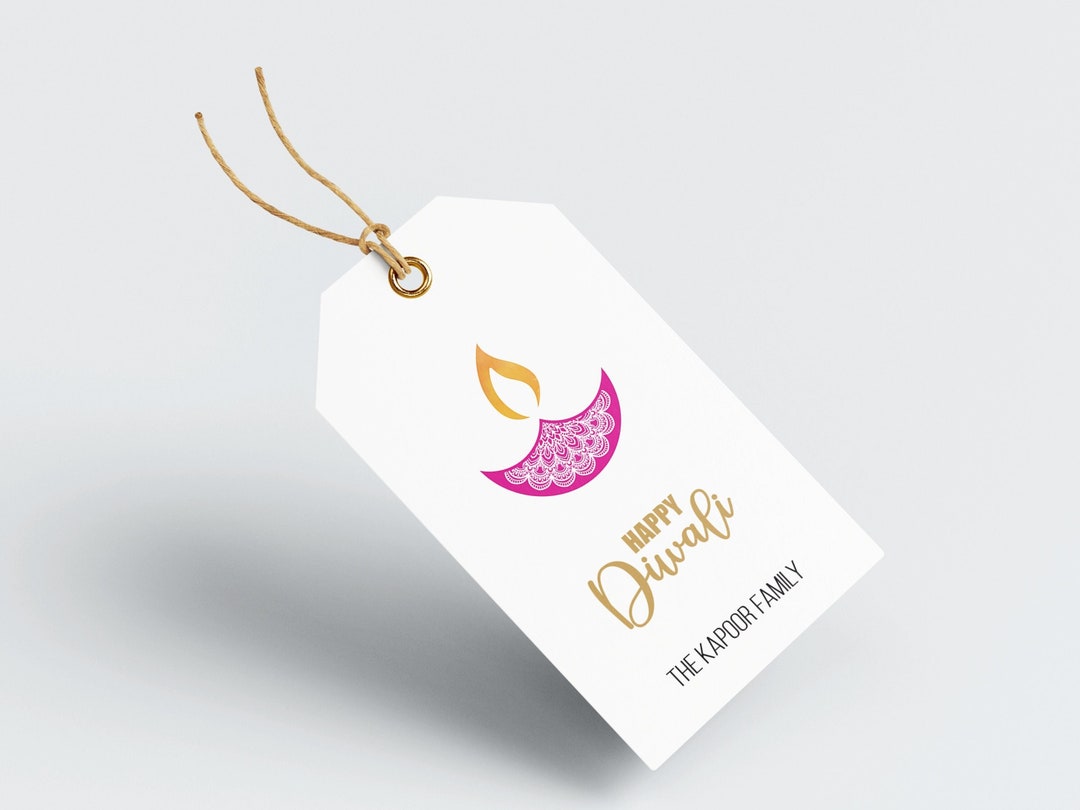 EDITABLE PRINTABLE PERSONALIZED Happy Diwali Gift or Favor Tag | Diwali ...