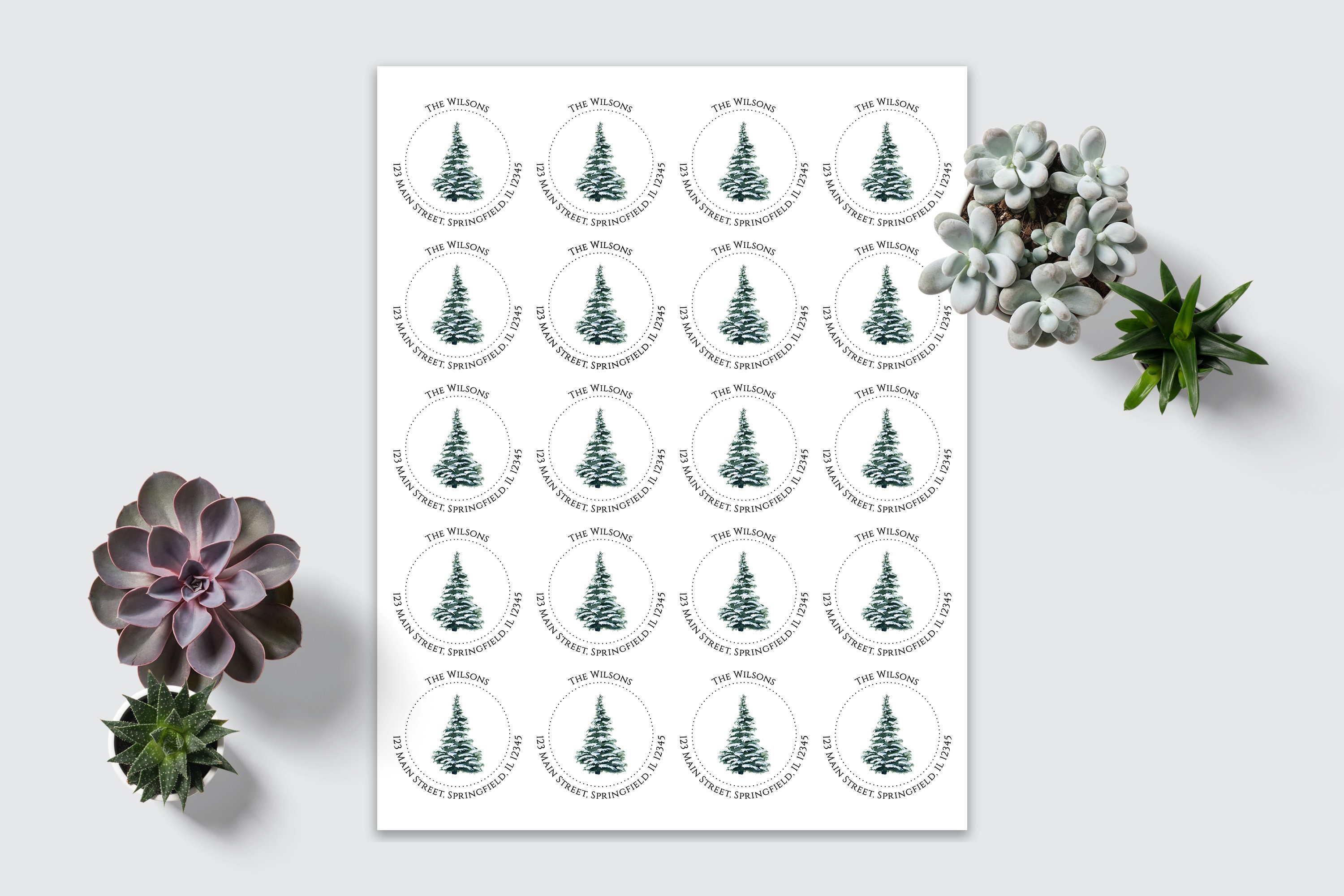 PRINTABLE PERSONALIZED Christmas Return Address Labels | Etsy