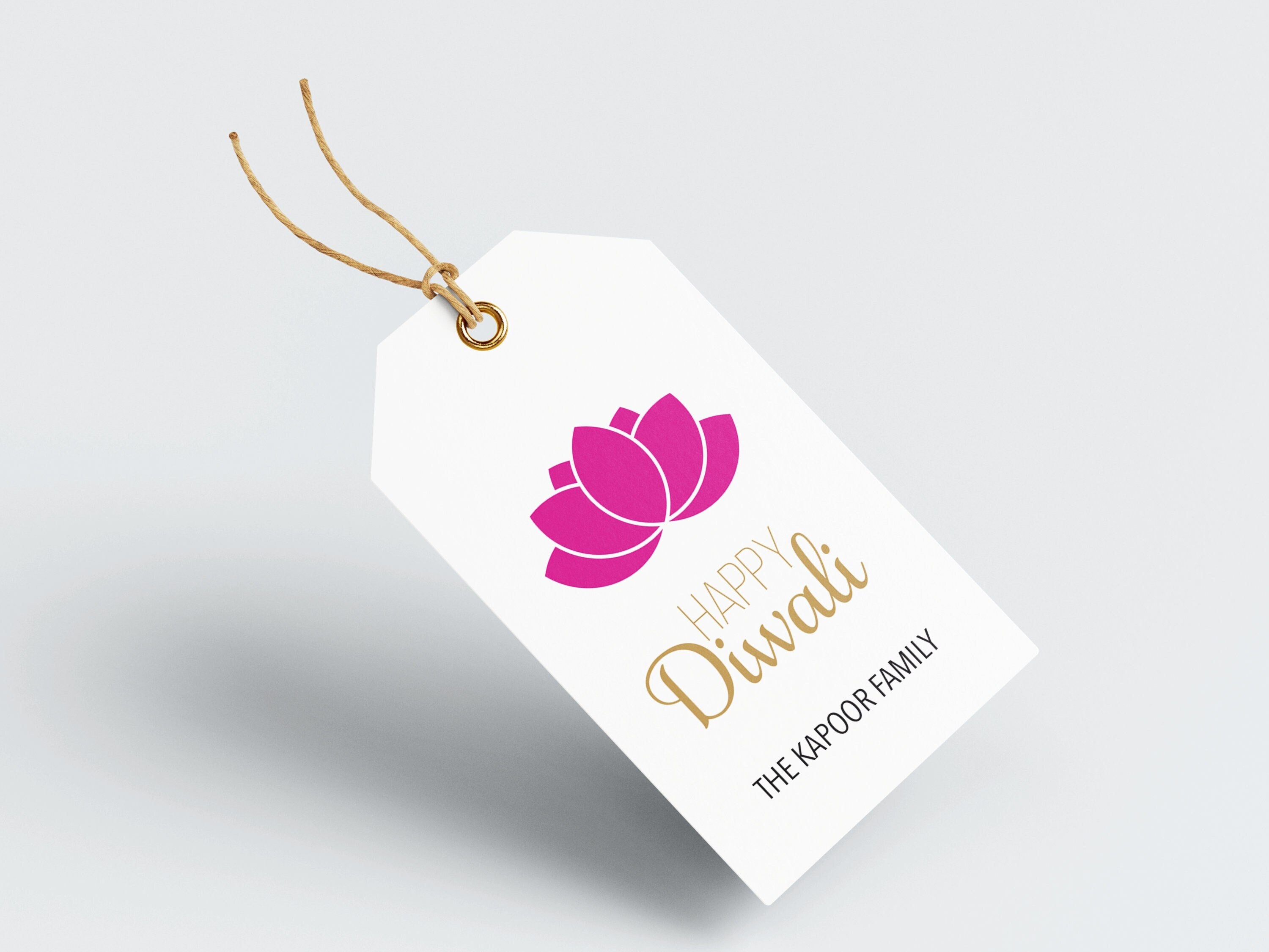 EDITABLE PRINTABLE PERSONALIZED Happy Diwali Gift or Favor Tag | Diwali ...