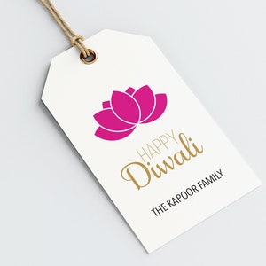 EDITABLE PRINTABLE PERSONALIZED Happy Diwali Gift or Favor Tag | Diwali ...