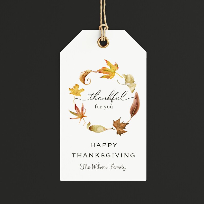 EDITABLE PRINTABLE PERSONALIZED Happy Thanksgiving Gift or - Etsy