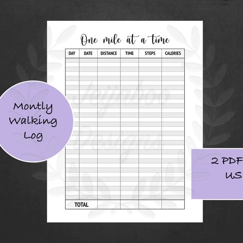 100 Mile Challenge Running Walking Monthly Exercise Tracker - Etsy