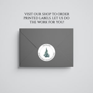 PRINTABLE PERSONALIZED Christmas Return Address Labels, Holiday Return ...