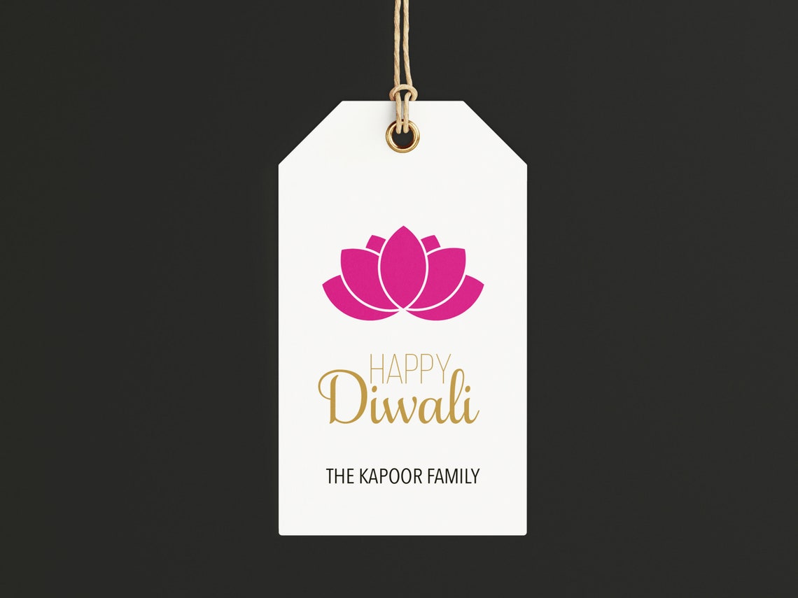 EDITABLE PRINTABLE PERSONALIZED Happy Diwali Gift or Favor Tag - Etsy