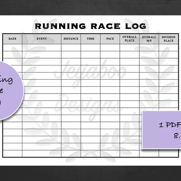 Running Log - Etsy