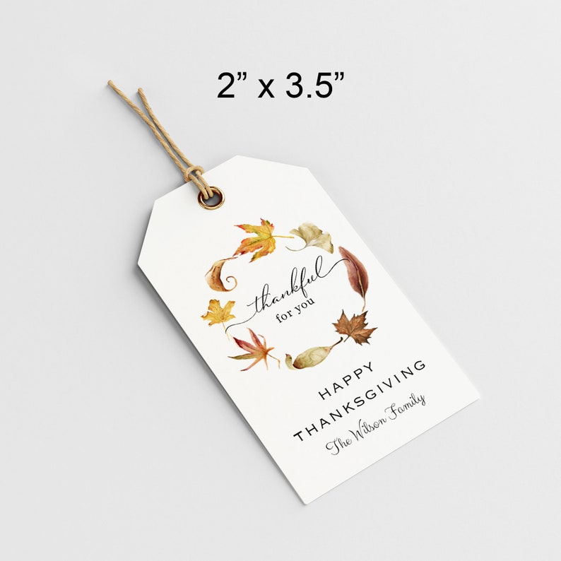 EDITABLE PRINTABLE PERSONALIZED Happy Thanksgiving Gift or - Etsy