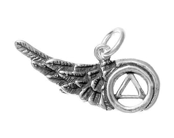 Alcoholics Anonymous Sterling Silver Pendant AA Recovery | Etsy