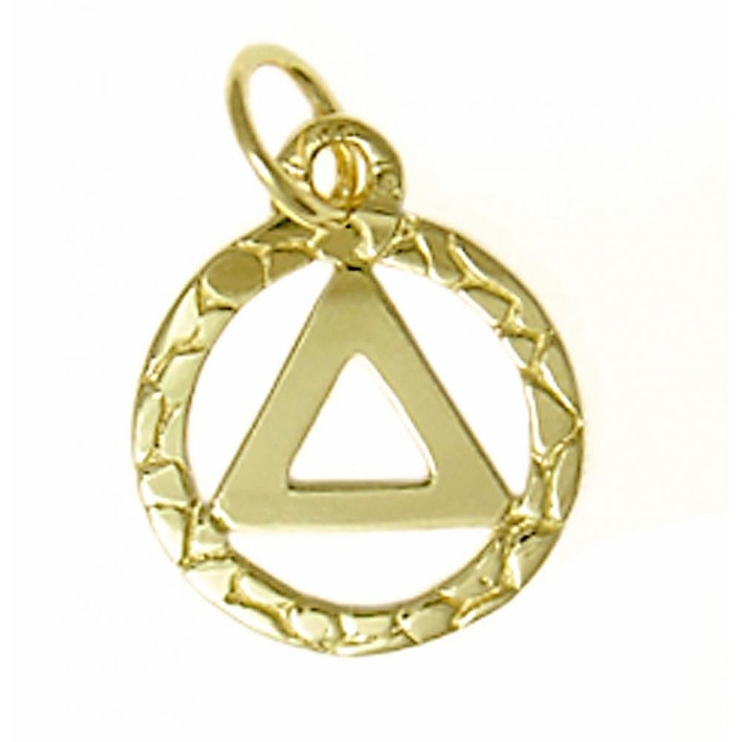 Alcoholics Anonymous Pendant 14k Gold, AA Nugget Style - Etsy