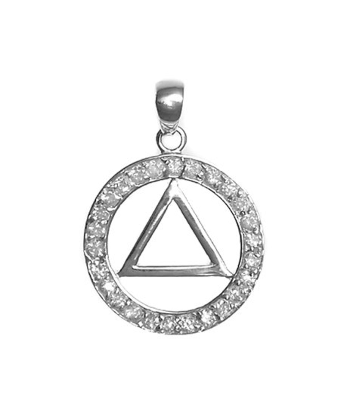 Alcoholics Anonymous Sterling Silver Pendant AA Symbol in a - Etsy