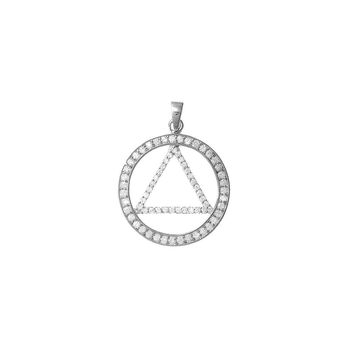 Alcoholics Anonymous Sterling Silver AA Symbol Pendant Large - Etsy