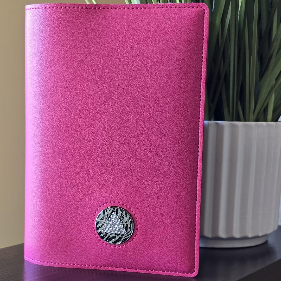 AA Book Cover Hot Pink With Custom AA Chip | Holds Standard Hard Big ...
