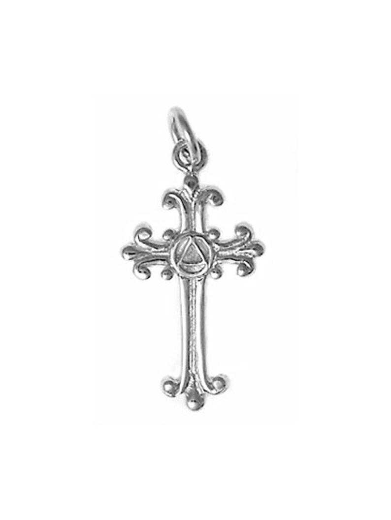 Alcoholics Anonymous Sterling Silver Pendant AA Symbol on a - Etsy