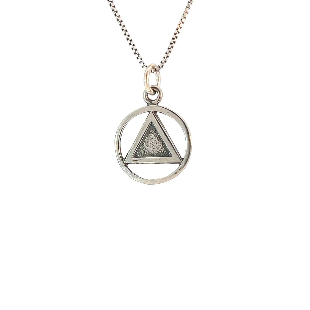 Sobriety Jewelry, Alcoholics Anonymous Sterling Silver, Textured ...