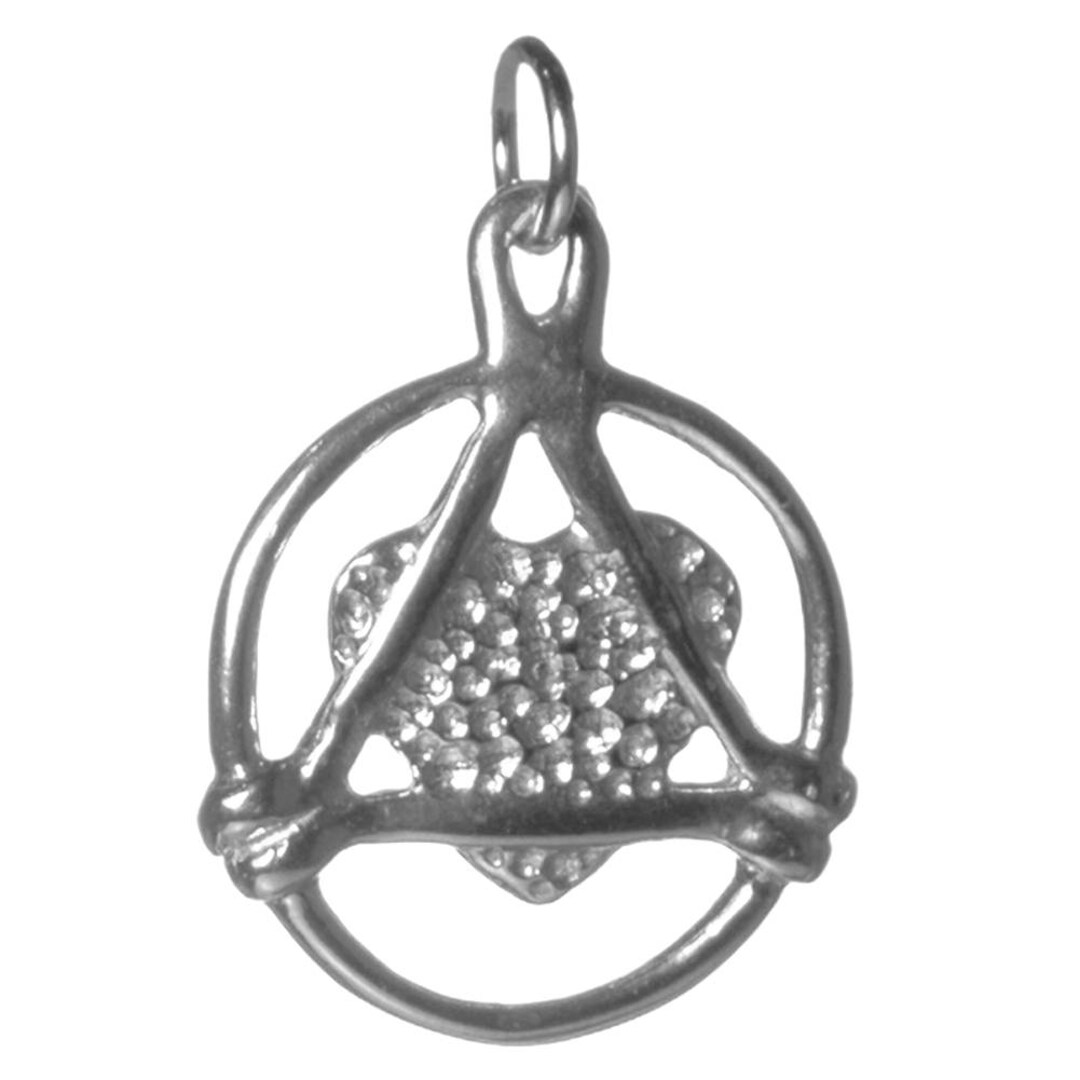 Alcoholics Anonymous AA Circle Triangle With Textured Heart in the ...