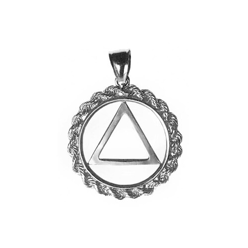 Alcoholics Anonymous Sterling Silver Pendant AA Symbol in a - Etsy