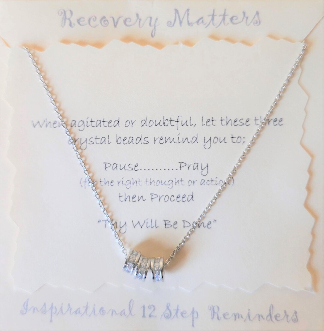 Pause, Pray, Proceed Necklace by Recovery Matters - Etsy