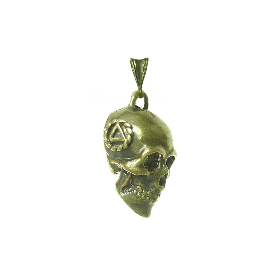 Alcoholics Anonymous Brass, 3d Skull With AA Symbol in a Small Twist ...