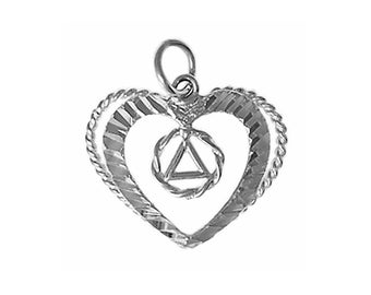 Alcoholics Anonymous Sterling Silver AA Symbol Pendant Large - Etsy