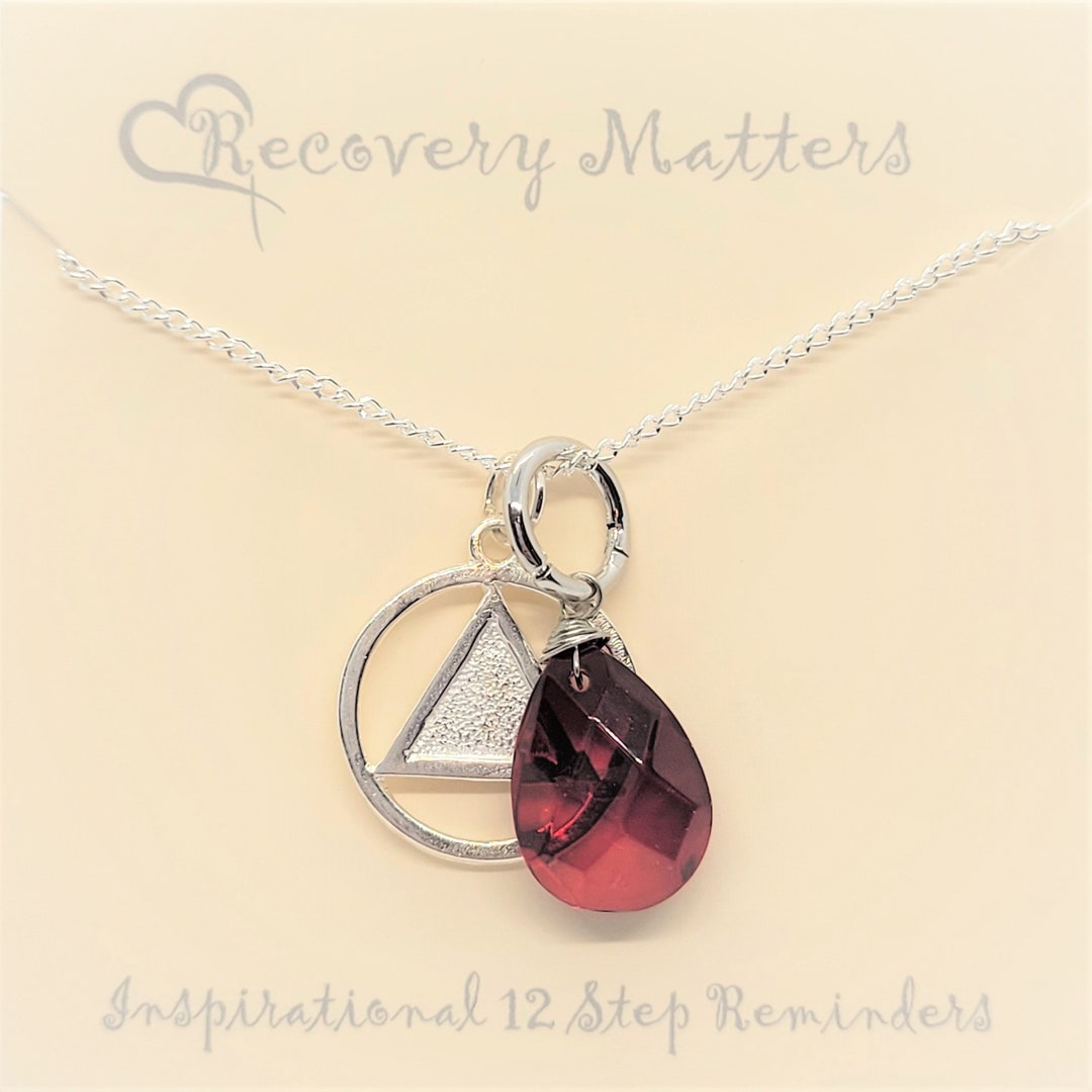 AA Symbol Necklace, Alcoholics Anonymous, by Recovery Matters - Etsy
