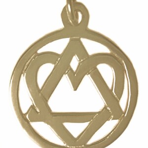 Alcoholics Anonymous Brass, AA Symbol Pendant W/open Heart "love ...