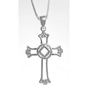Narcotics Anonymous , Set of NA Symbol Cross Pendant With Med. Box ...