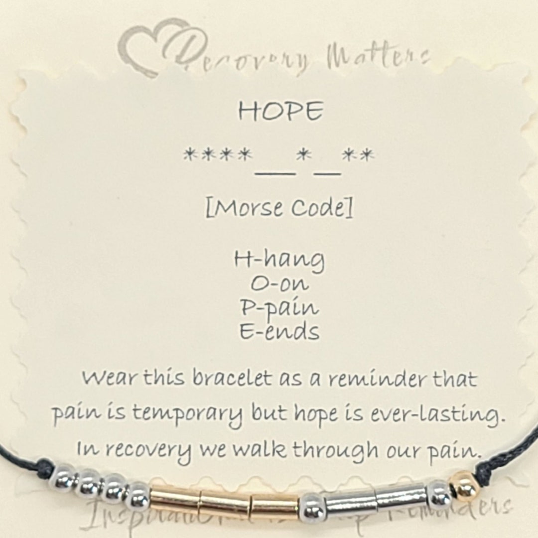 Hope Morse Code Bracelet by Recovery Matters - Etsy