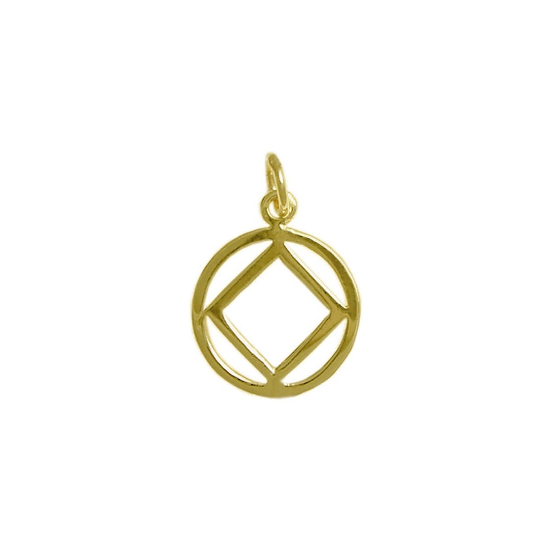 14K Gold Narcotics Anonymous Pendant: NA Symbol Recovery Jewelry - Etsy