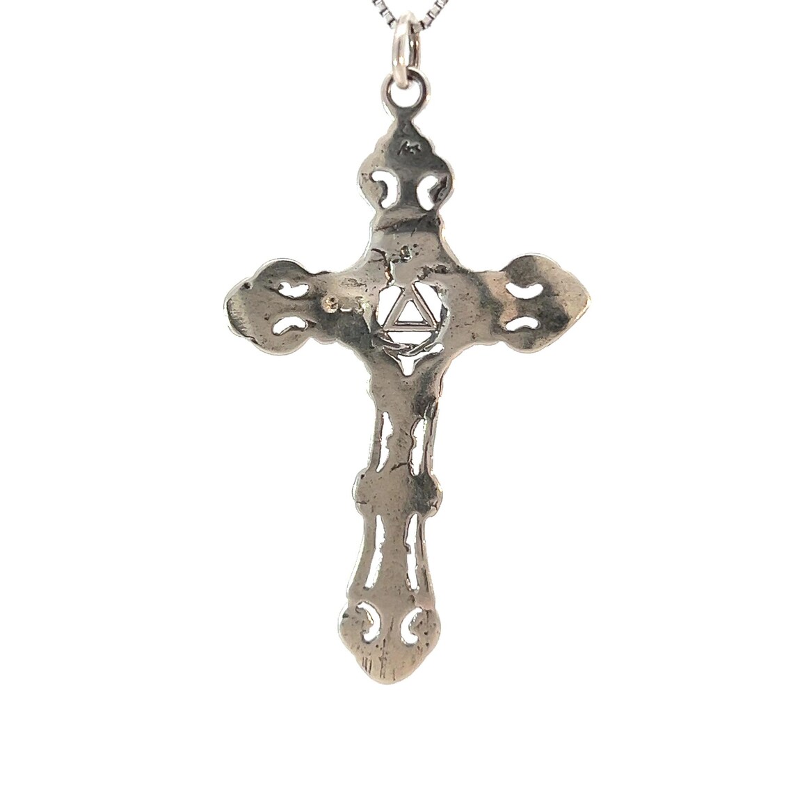 Alcoholics Anonymous Sterling Silver Pendant, AA Recovery Symbol on a ...