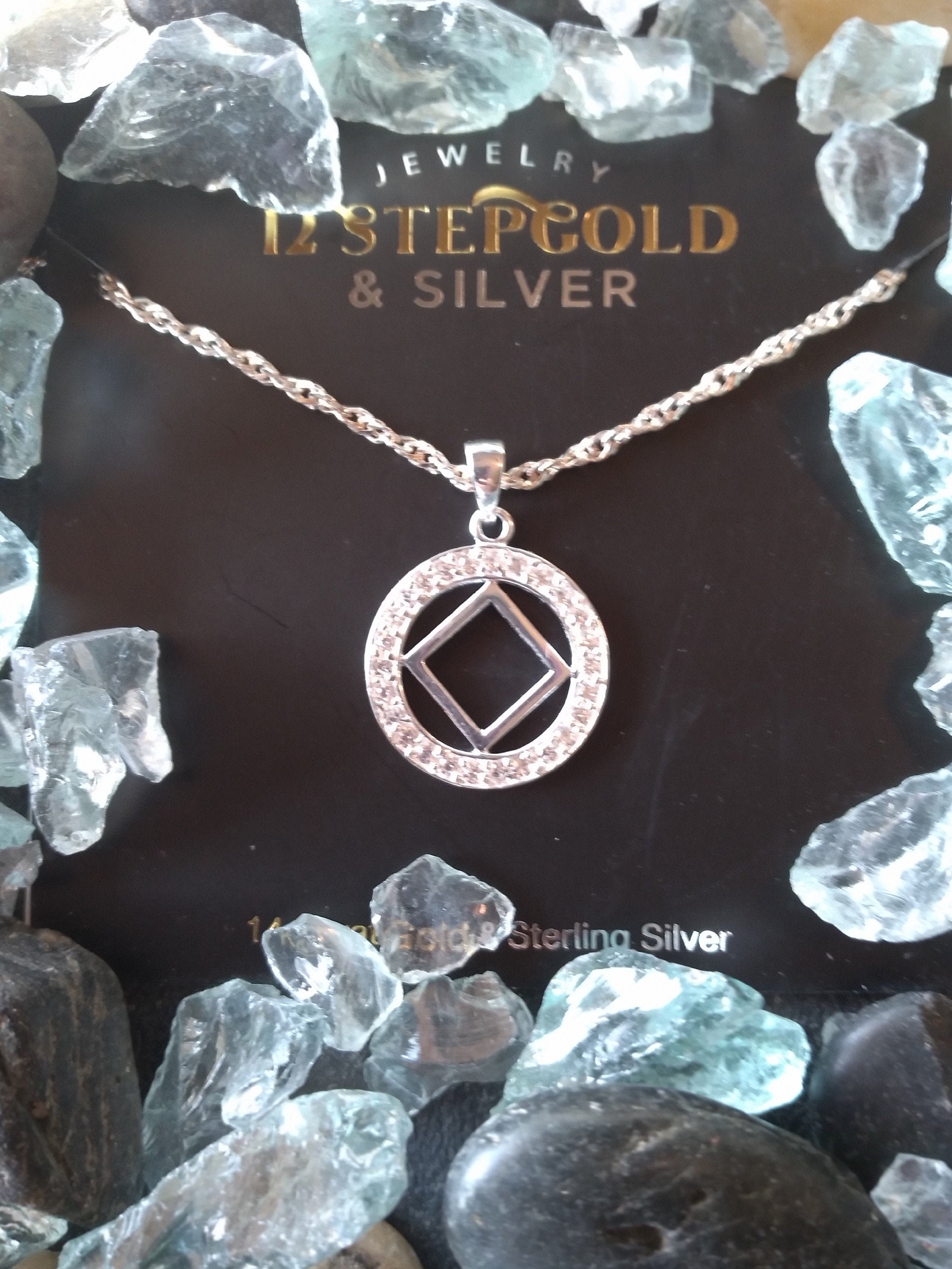 Narcotics Anonymous, Sterling Silver Pendant, NA Symbol in a Circle of ...