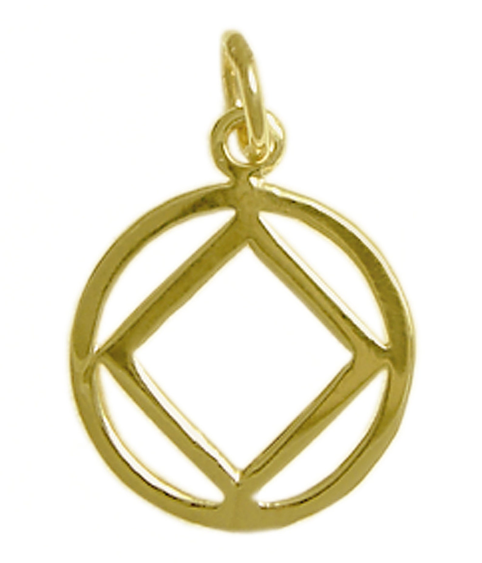 Narcotics Anonymous 14k Gold NA Symbol Pendant Medium Size - Etsy