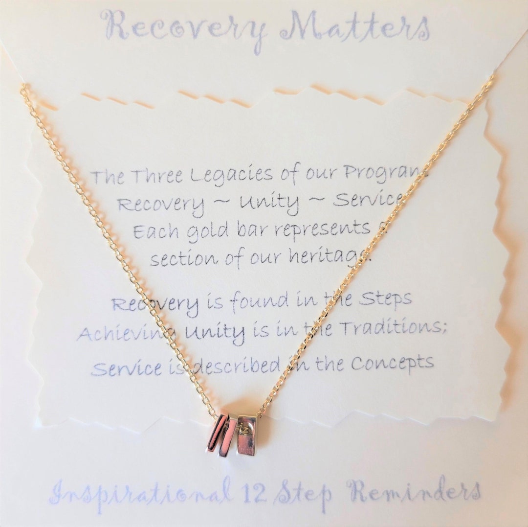 AA Necklace, Three Legacies, by Recovery Matters - Etsy