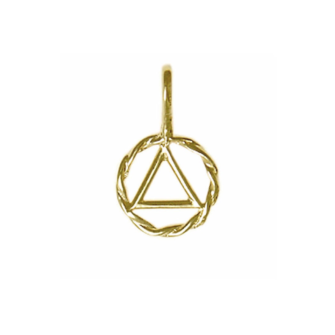 Alcoholics Anonymous 14k Gold AA Symbol Twist Wire Style Pendant - Etsy