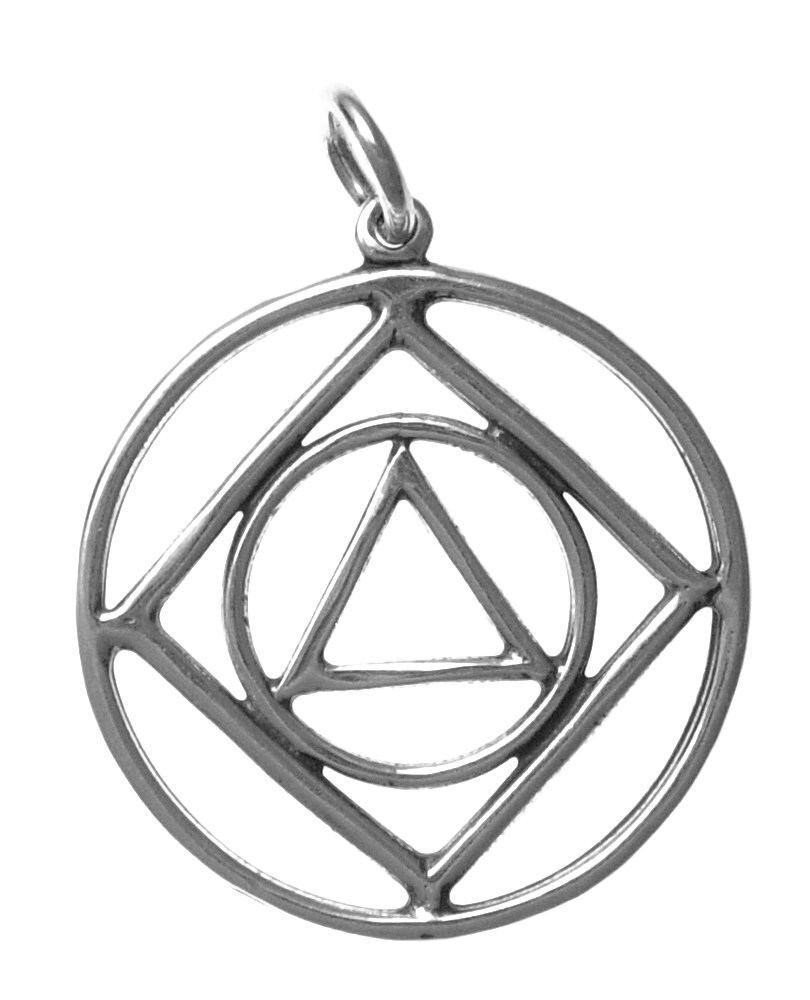 AA & NA Anonymous Dual Sterling Silver Dual Symbol Pendant - Etsy