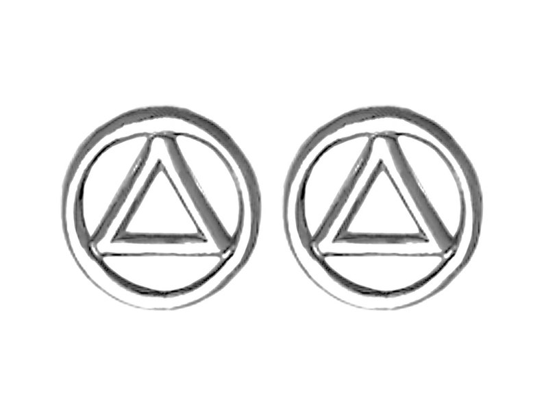 Alcoholics Anonymous Style Small Sterling Silver AA Symbol | Etsy