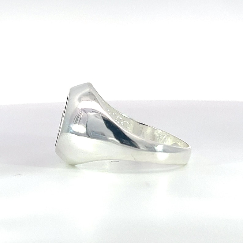 Narcotics Anonymous Men's Sterling Silver Ring, NA Symbol With Black ...