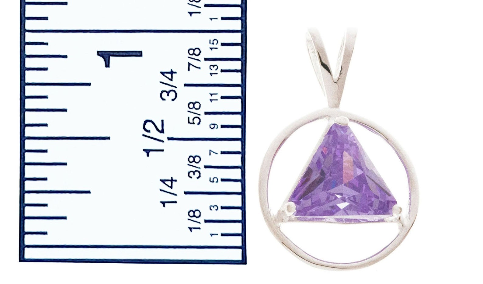 Alcoholics Anonymous Amethyst AA Symbol Re-birthstone Pendant With ...