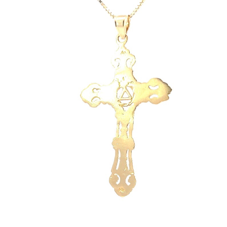 14K Gold AA Recovery Cross Pendant - Alcoholics Anonymous Sobriety Gift ...
