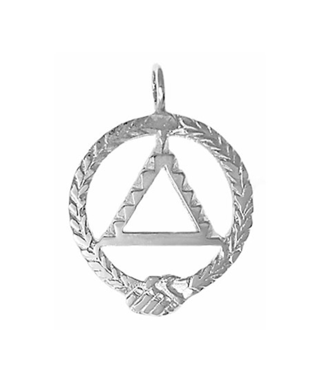 AA Pendant Alcoholics Anonymous Style Sterling Silver Pendant, AA ...
