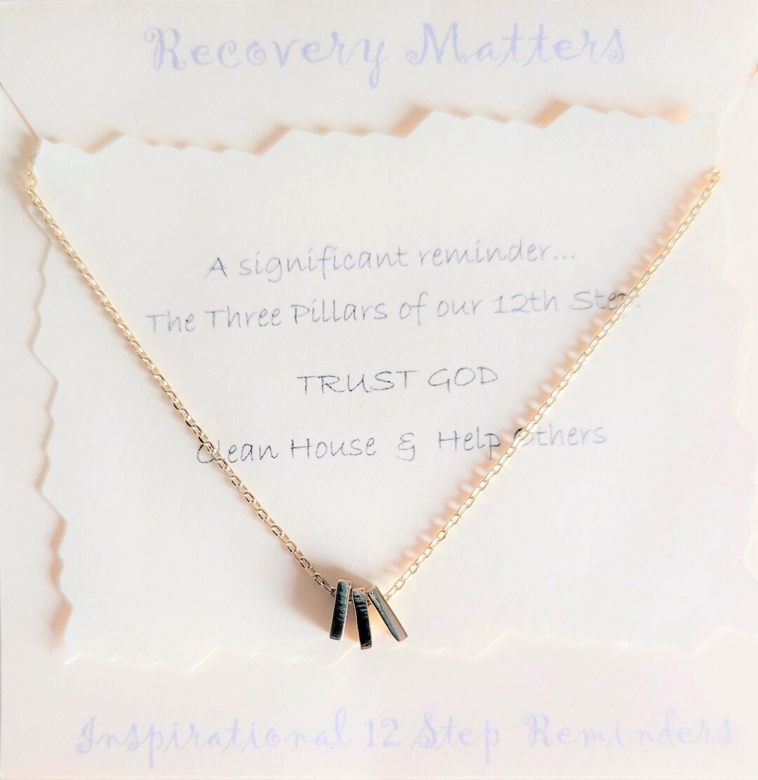 Recovery Necklace, Three Pillars by Recovery Matters - Etsy