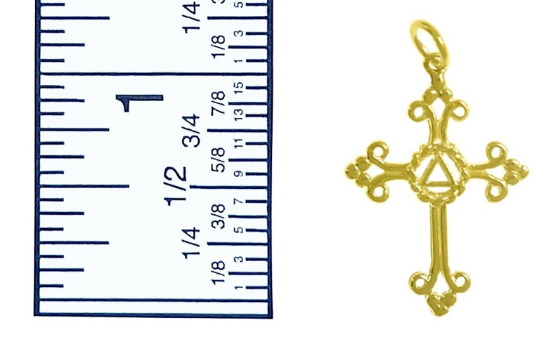 14K Gold AA Symbol Pendant: Alcoholics Anonymous Recovery Jewelry - Etsy