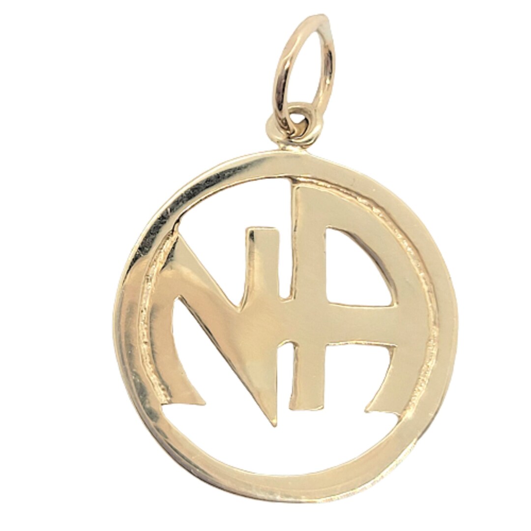14K Gold Narcotics Anonymous Pendant, NA Recovery Gift - Etsy