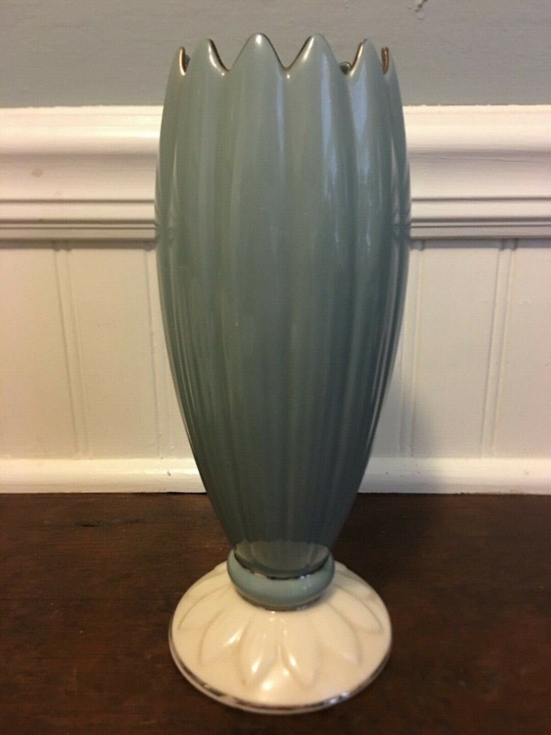 Beautiful Vintage Lenox USA Light Blue & White Tulip Cut Vase - Etsy