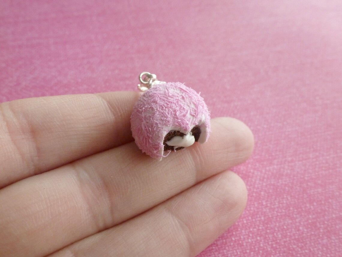 Miniature Food Jewelry Food Charms Chocolate Coconut Cake - Etsy